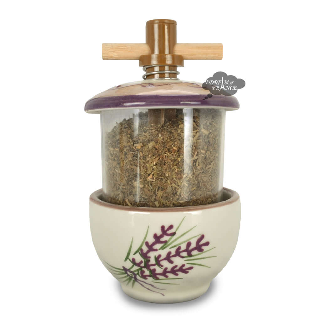 Ceramic Mill with Herbes de Provence - Olives Green - I Dream of France