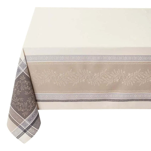 French Jacquard tablecloth - Cotton - Stain resistant - 62" square - O ...