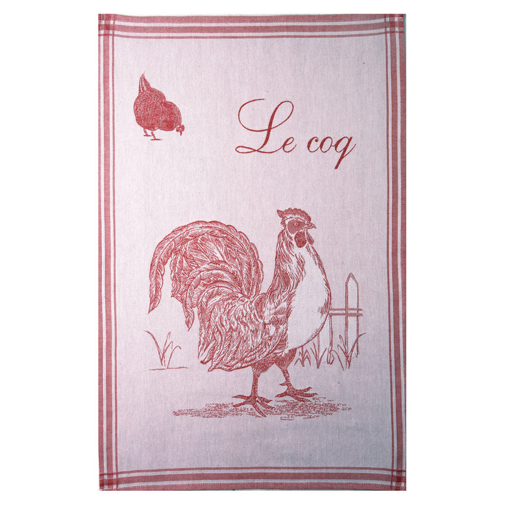 Le Coq (Rooster) French Jacquard Dish Towel by Coucke | French ...